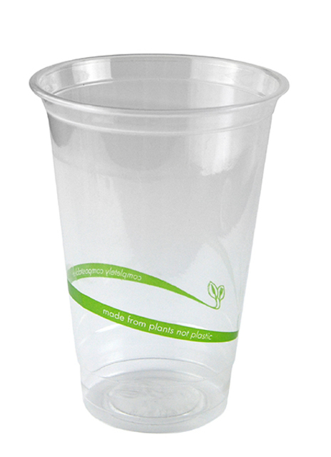 Cold Cup PLA Slim 9oz 280ml Green Stripe, Pack 50 - Vegware - Shopping ...