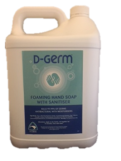 Hand Soap /Sanitiser - 5ltr - D-Germ - Shopping cart cafe supplies
